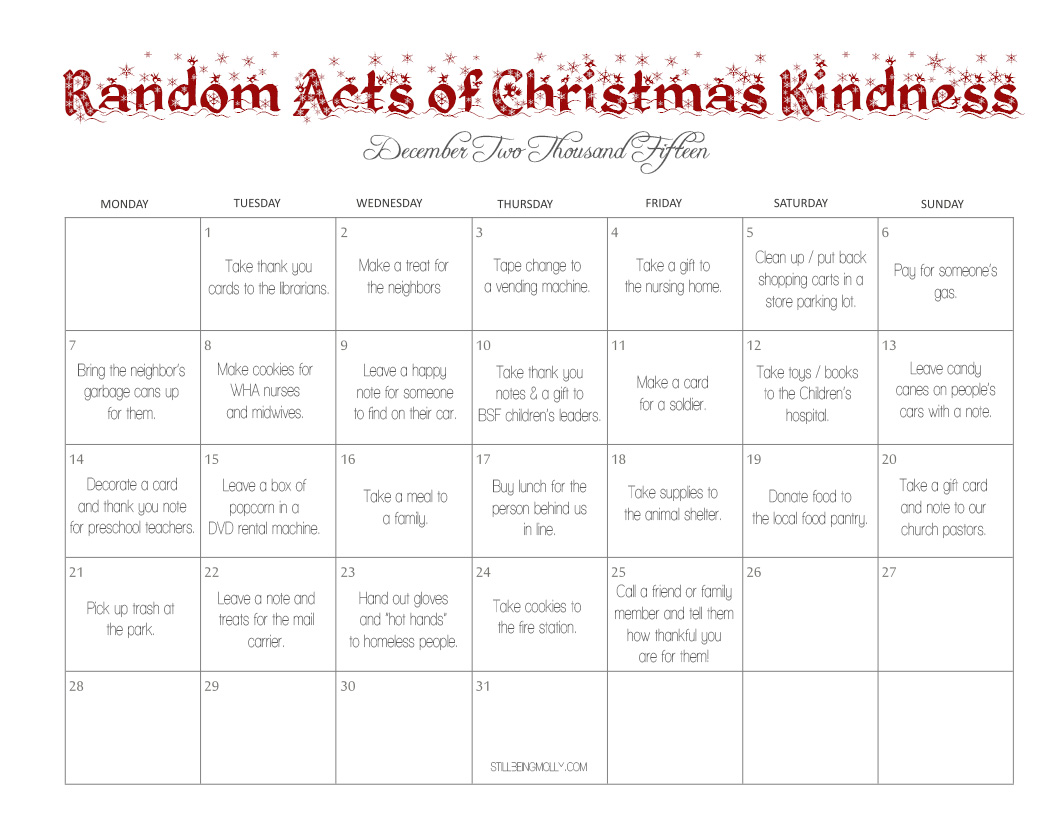 Our 24 Random Acts of Christmas Kindness (a Recap!) & Link-Up - Still ...