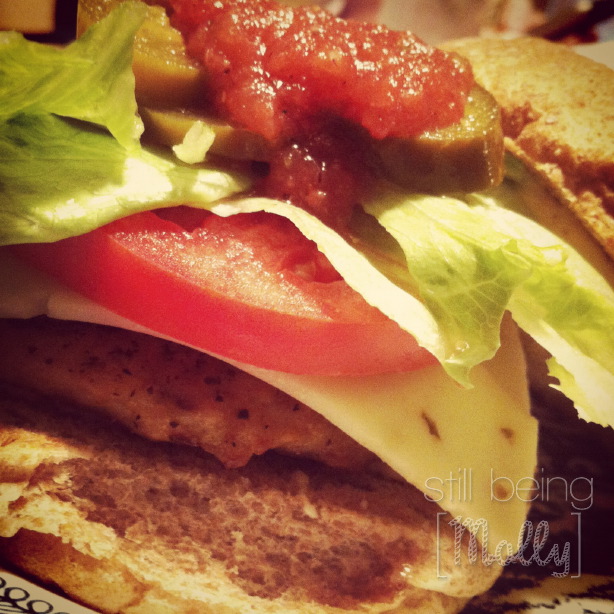 Homemade Salsa + Turkey + Burger = Delicious