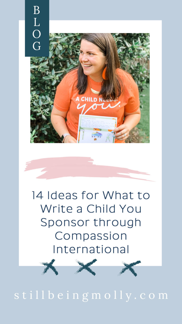 14 Ideas for What to Write a Child You Sponsor through Compassion ...