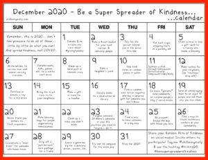 The 2020 "Be a Super Spreader of Kindness" Calendar | Random Acts of ...